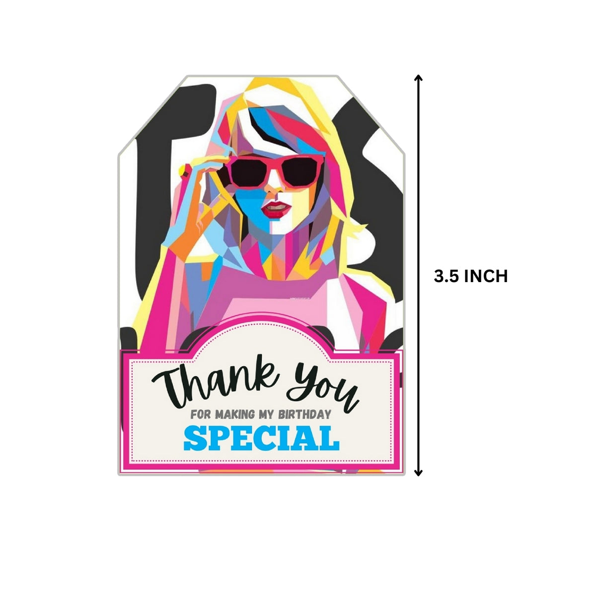 Taylor Swift Theme Thank You Cards & Return Gift Tags - 30Pcs, 2x3.5 ...