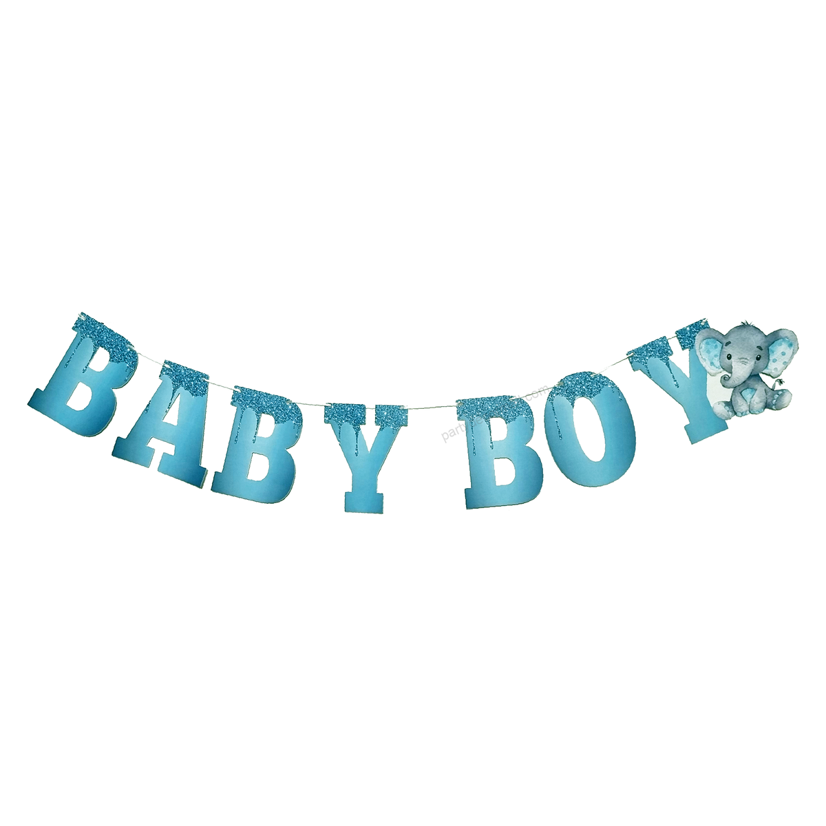 Blue Baby Boy Banner(Baby Elephant) / Welcome Baby Boy Theme Banner ...